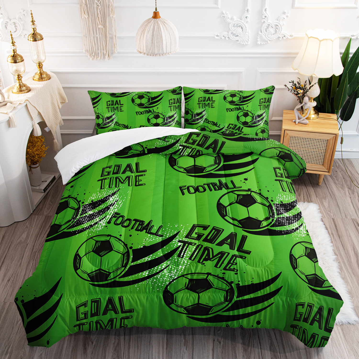 Hosima 3-Piece 3D Digital Comforter With Pattern Composed Of Multiple ...