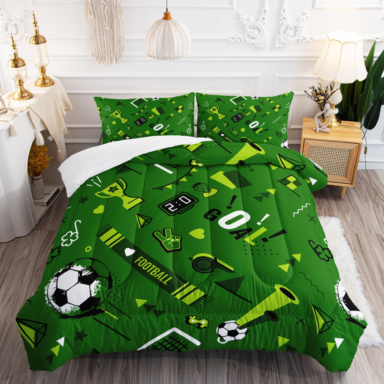 Hosima 3-Piece 3D Digital Comforter With Pattern Composed Of Multiple ...