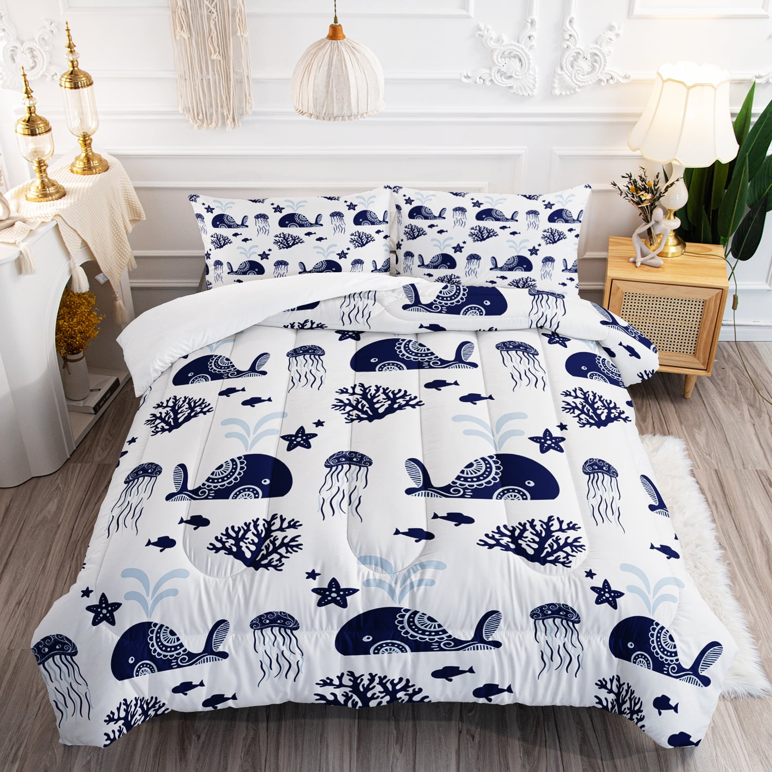 Hosima 3-Piece 3D Digital Comforter With Pattern Composed Of Multiple ...