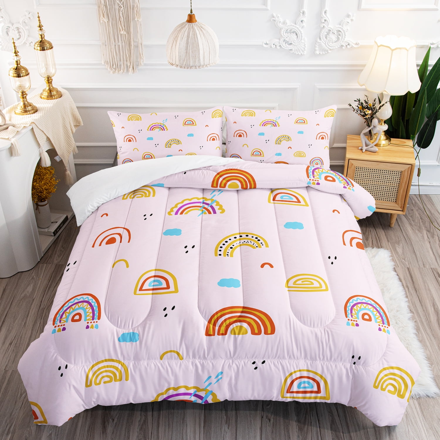 Hosima 3-Piece 3D Digital Comforter With Pattern Composed Of Multiple ...