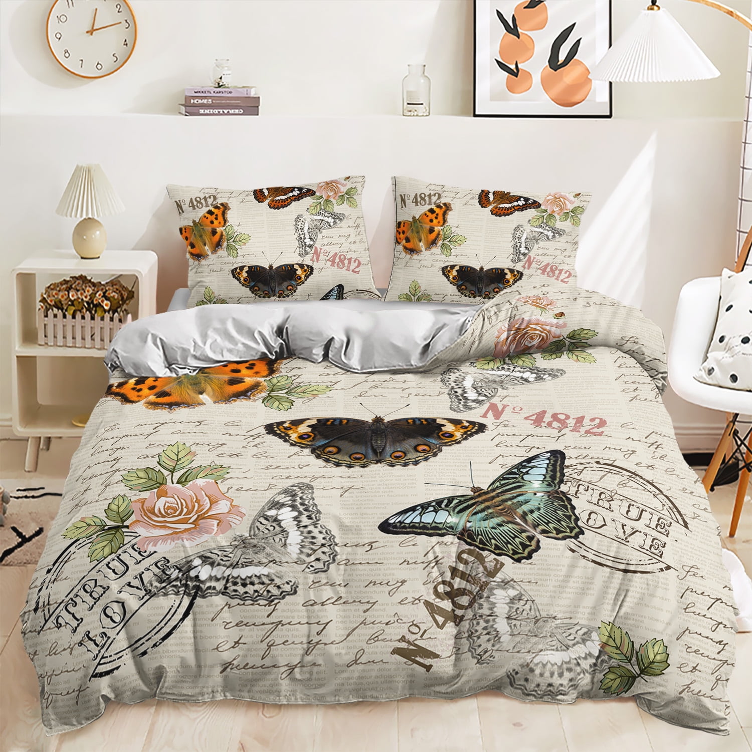 Hosima 3-Piece 3D Digital Duvet Cover With Pattern Composed Of Multiple ...