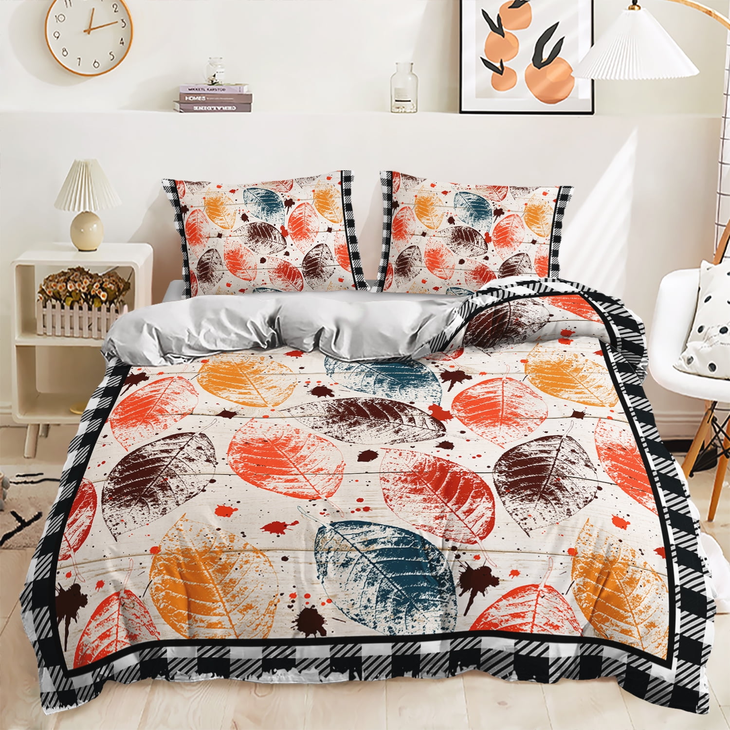 Hosima 3-Piece 3D Digital Duvet Cover With Pattern Composed Of Multiple ...