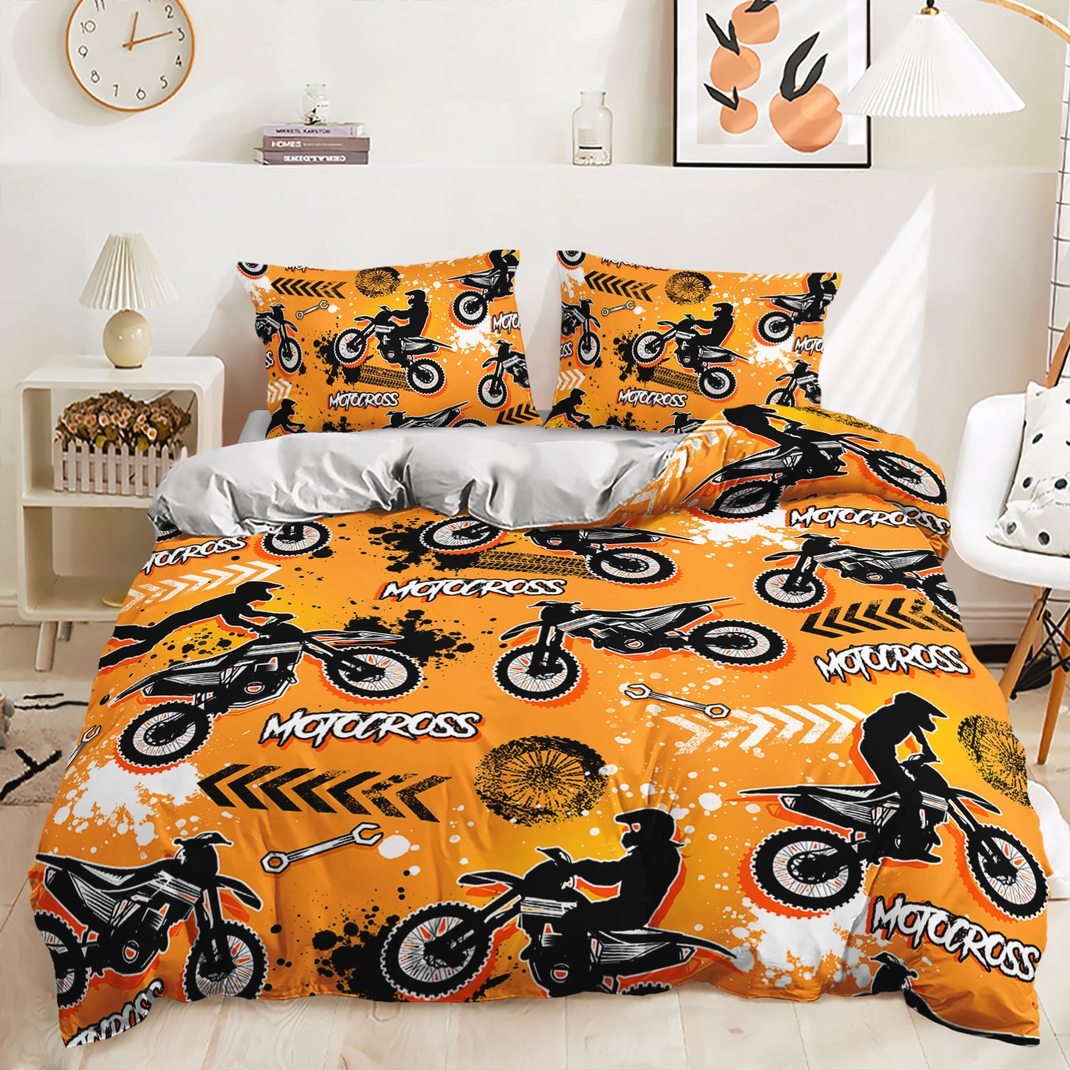 Hosima 3-Piece 3D Digital Duvet Cover With Pattern Composed Of Multiple ...