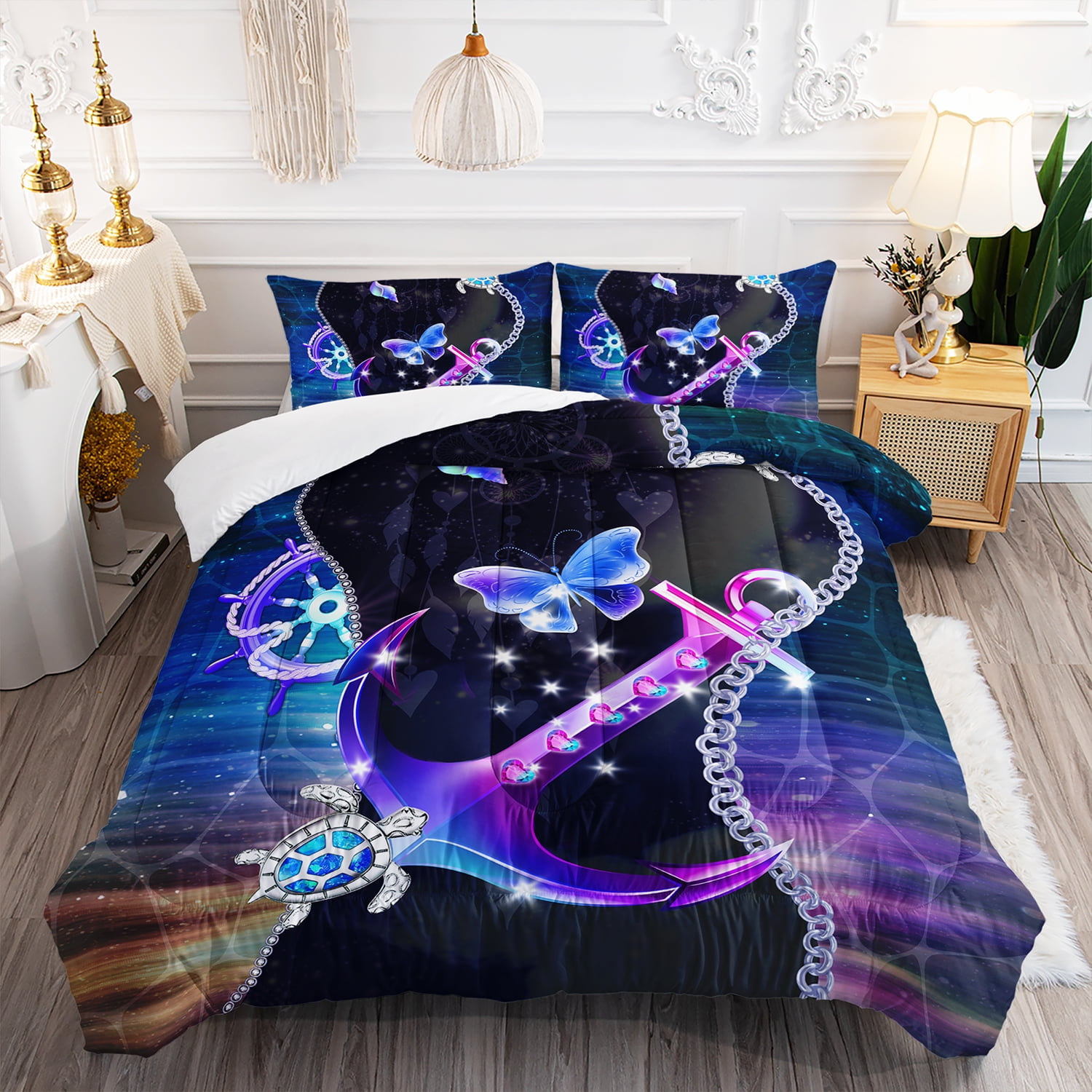 Hosima 3-Piece 3D Digital Printed Comforter Set,Colorful Personalized ...