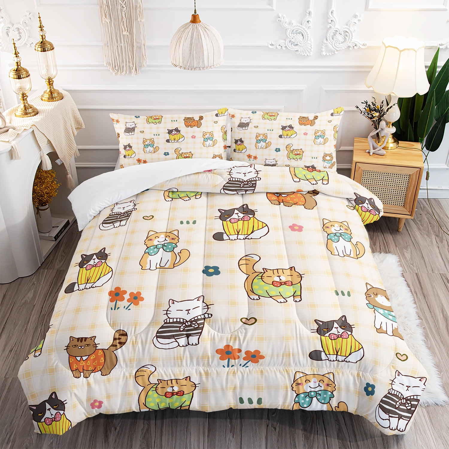 Hosima 3-Piece 3D Digital Printed Comforter Set,Cute Cartoon Characters ...
