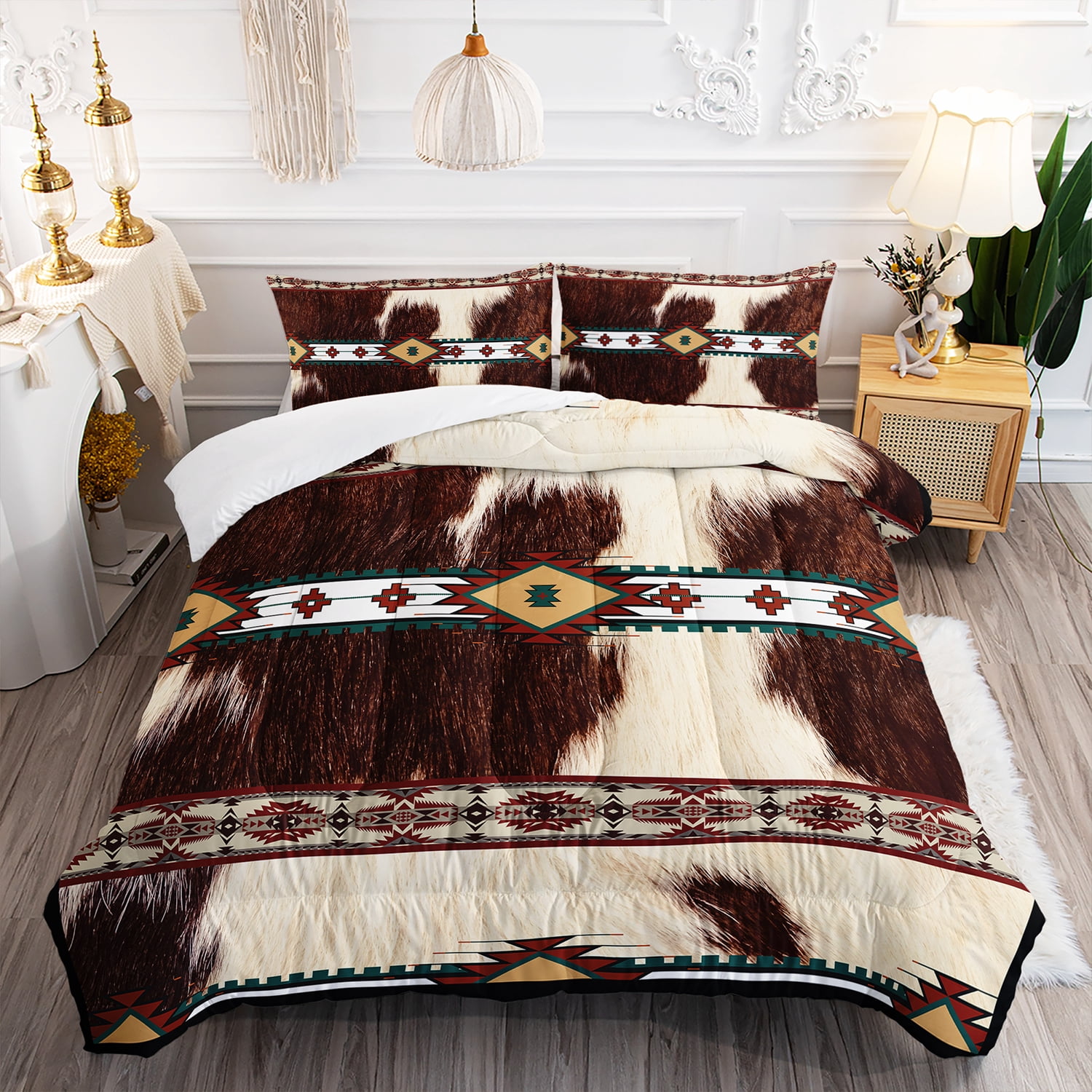 Hosima 3-Piece 3D Digital Printed Comforter Set ，Unique Design with ...