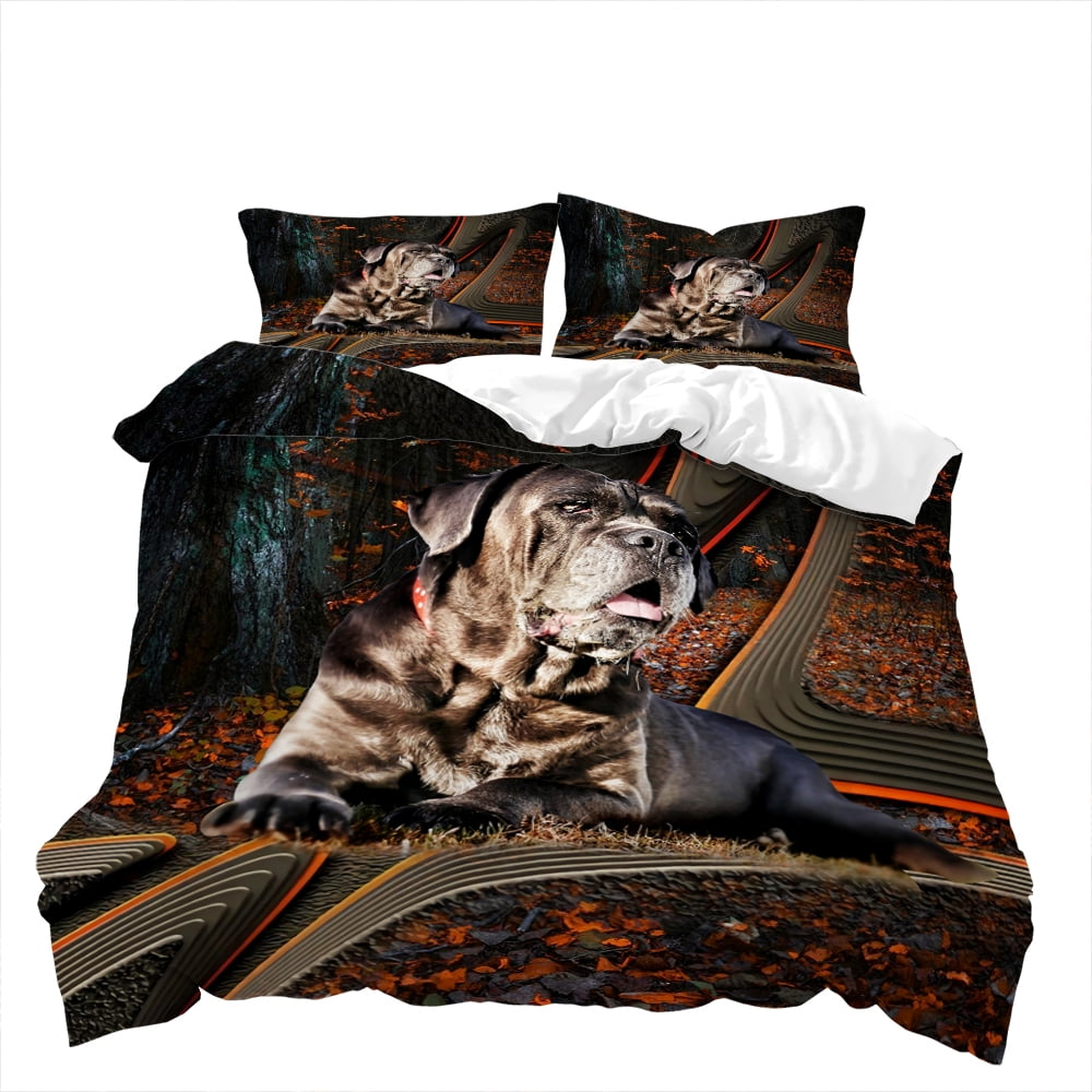 Hosima 3 Piece 3D Digital Printed Duvet Cover Double Bed Bedding Set ...