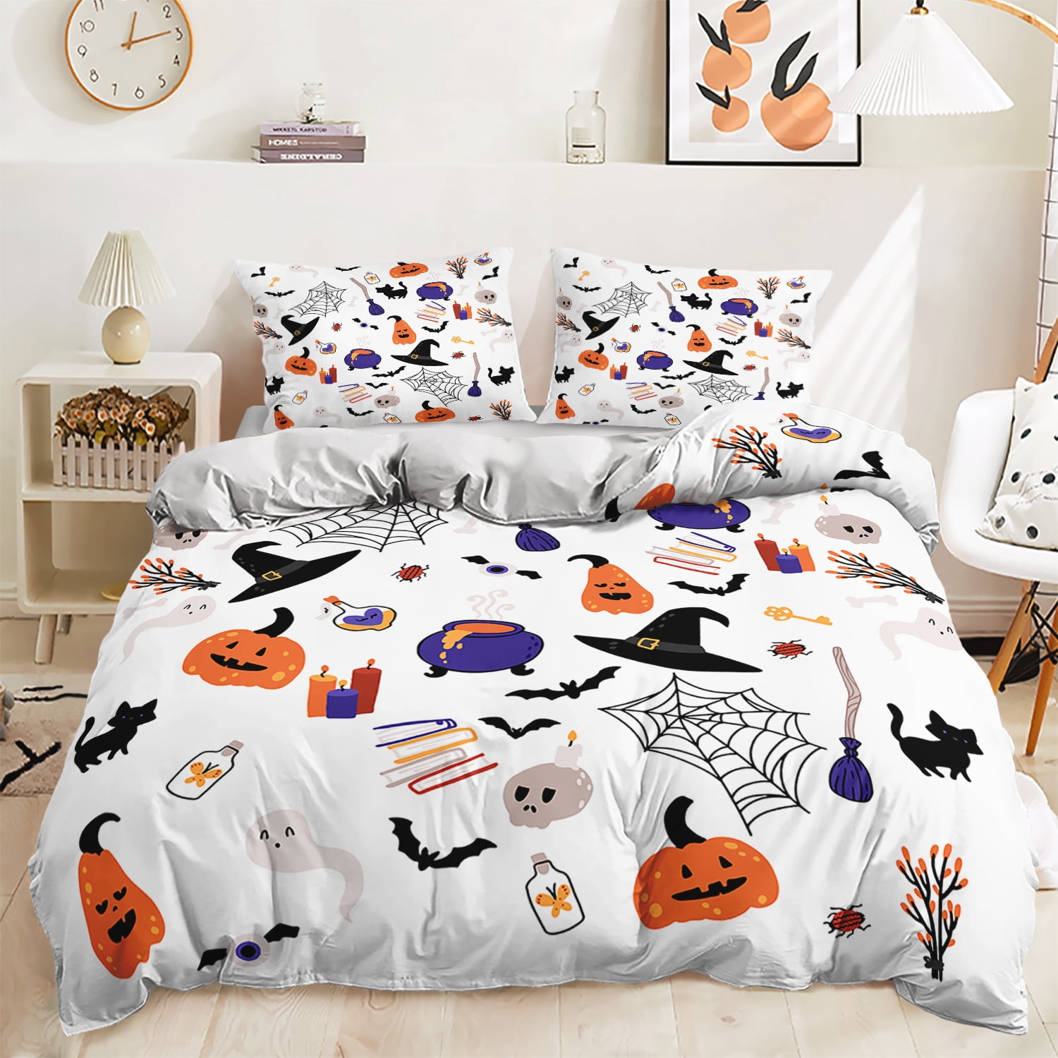 Hosima 3 Piece 3D Digital Printed Duvet Cover Full Size Halloween ...