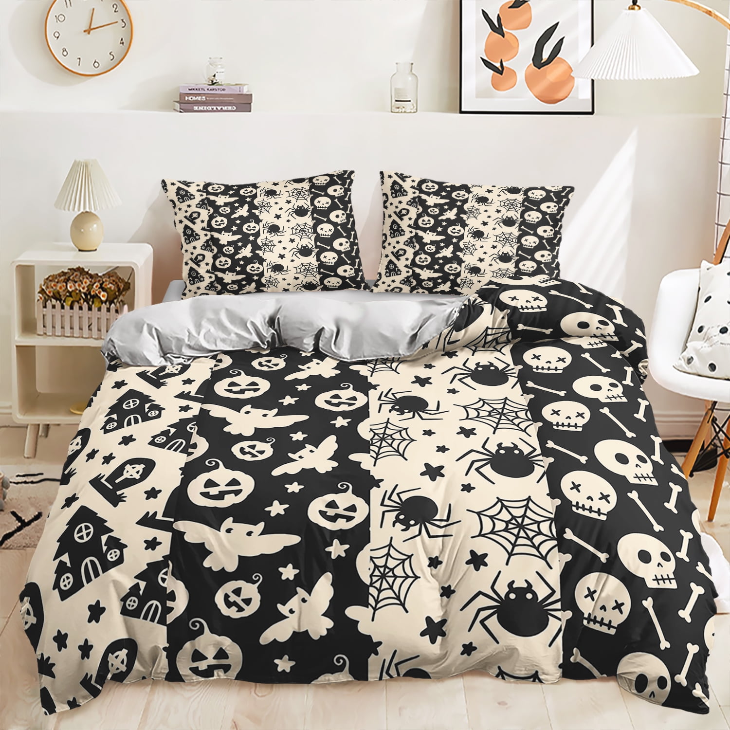 Hosima 3 Piece 3D Digital Printed Duvet Cover Full Size Halloween ...
