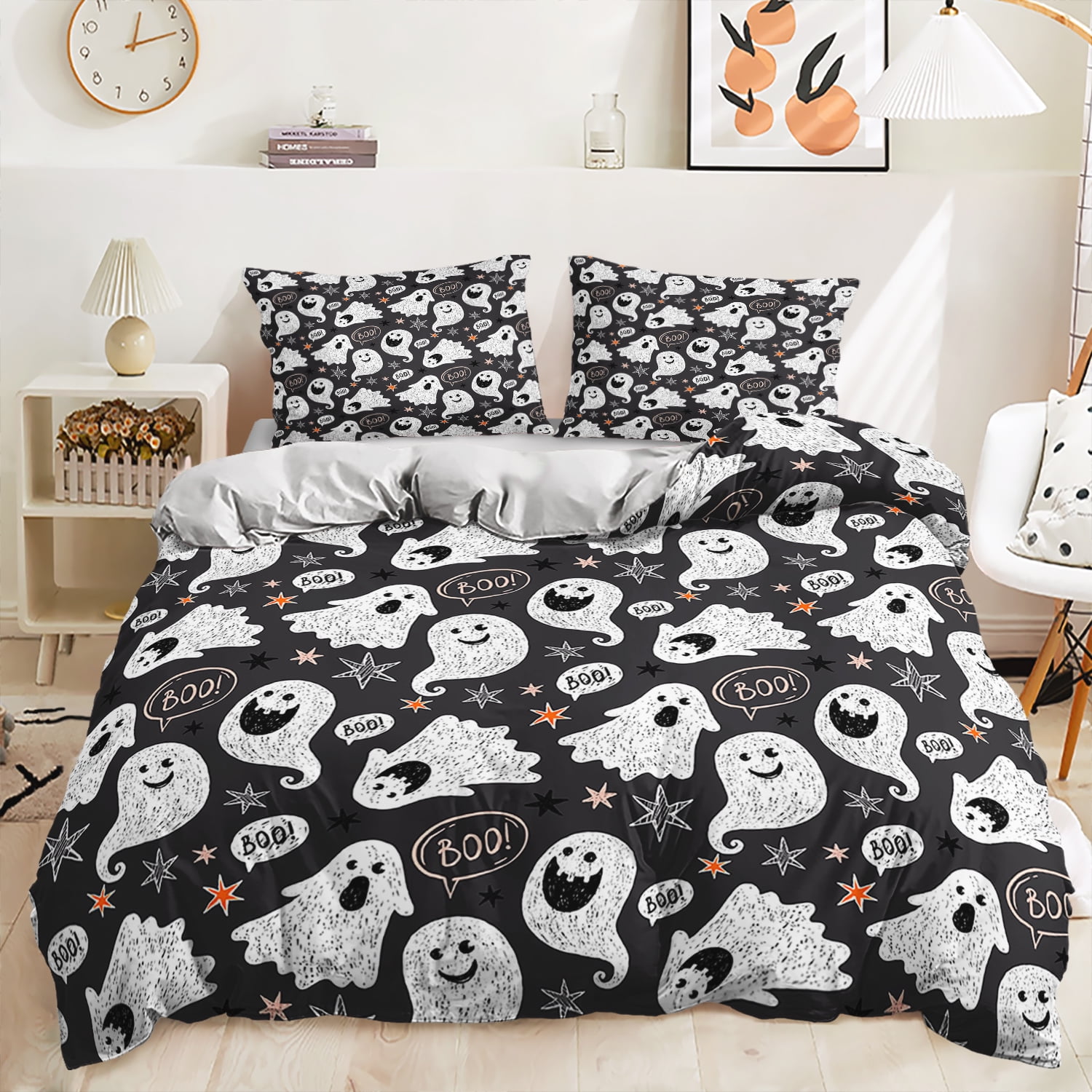 Hosima 3 Piece 3D Digital Printed Duvet Cover Full Size Halloween ...