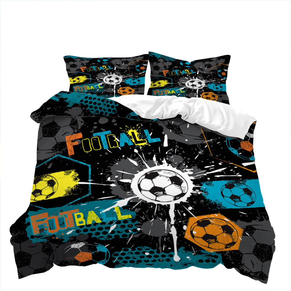 Hosima 3 Piece 3D Digitally Printed Duvet Cover Double Bed Bedding Set ...