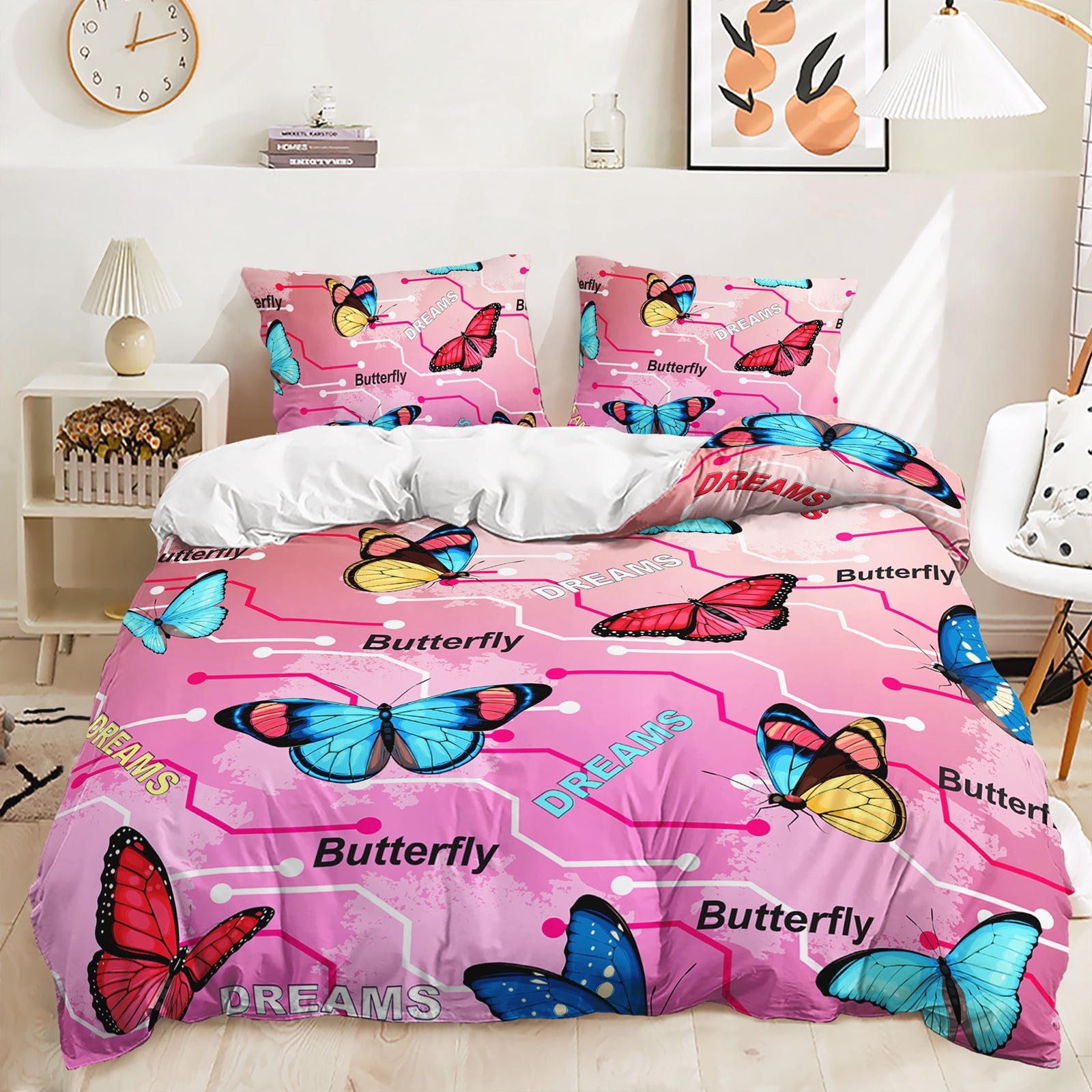 Hosima 3-piece 3D Digital Printed Duvet Cover,Colorful And Beautiful ...