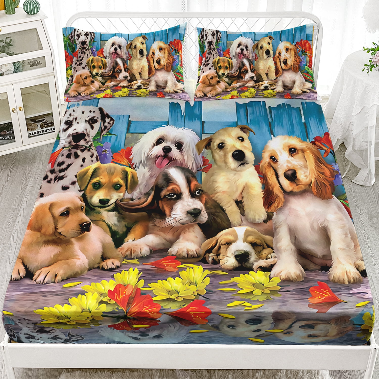 Hosima Three-Piece Soft Microfiber Animal Themed Fitted Sheet ...