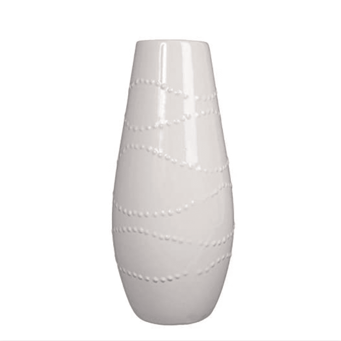 Hosley Decorative 12 Inch Tall White Textured Ceramic Vase - Walmart.com