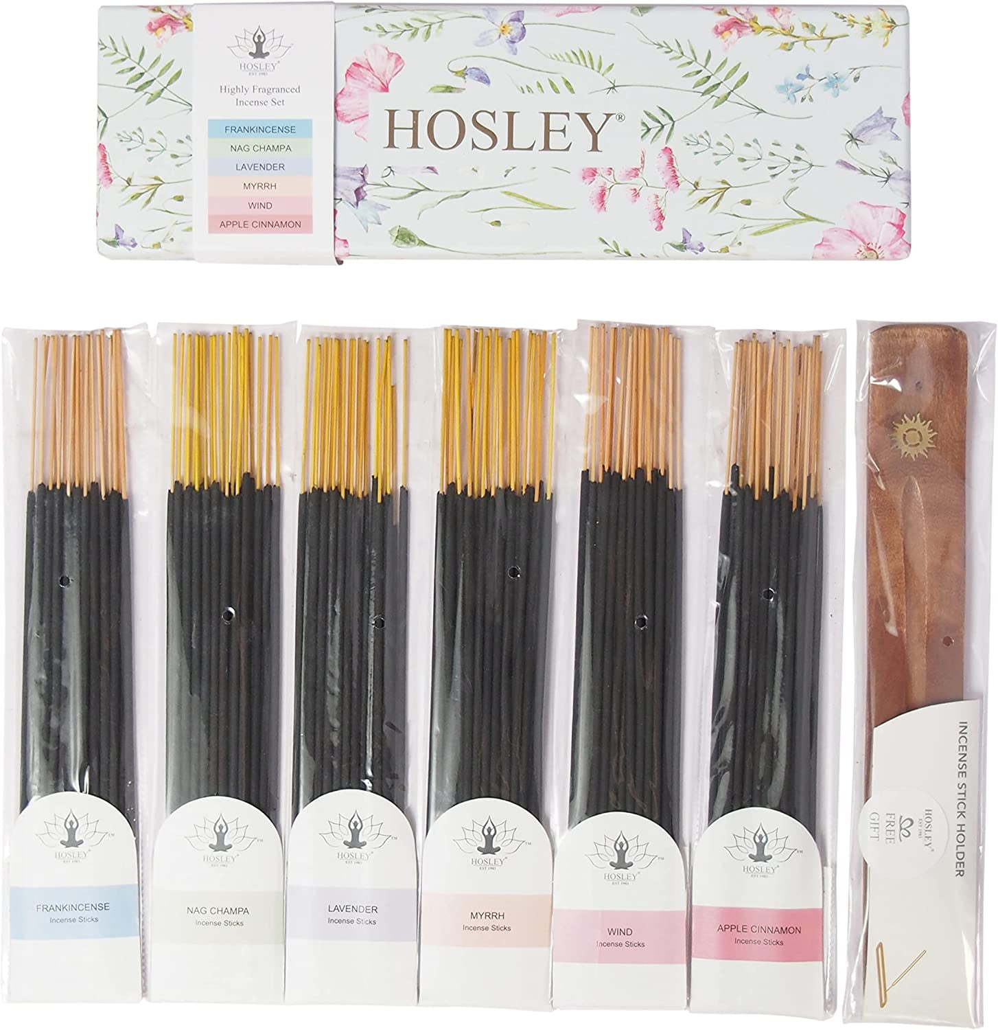 Hosley 120 Frankincense, Nag Champa, Lavender, Myrrh, Wind, Apple ...