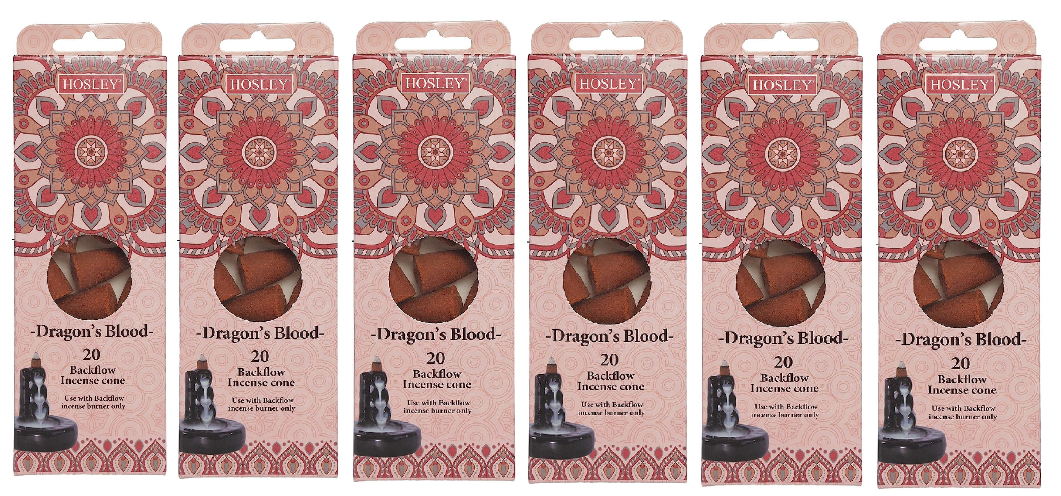 Hosley 120 Pack of Backflow Fragrance Incense Cones Dragon's Blood ...