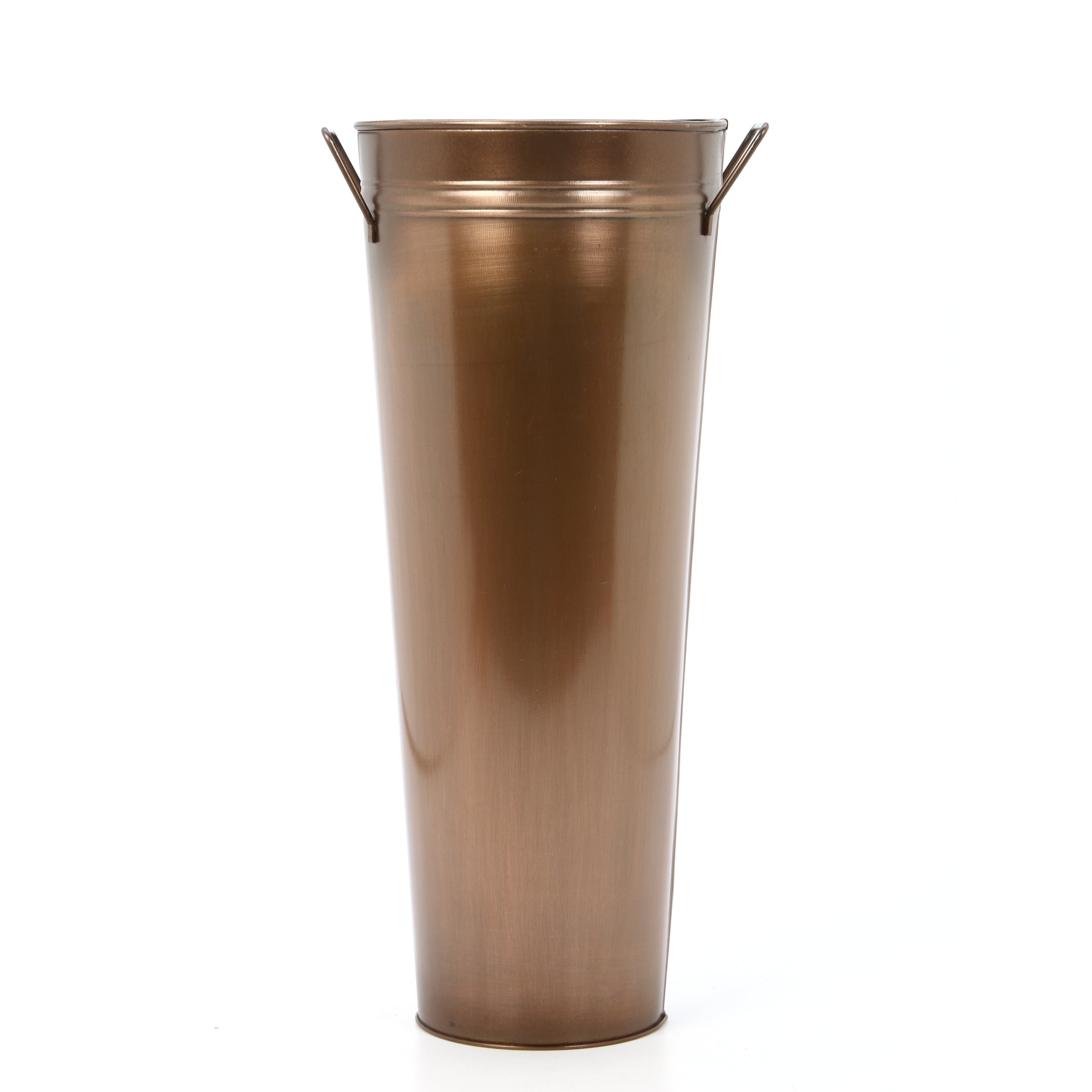 Hosley 15 Inch High Antique Bronze Metal French Bucket Vase with ...