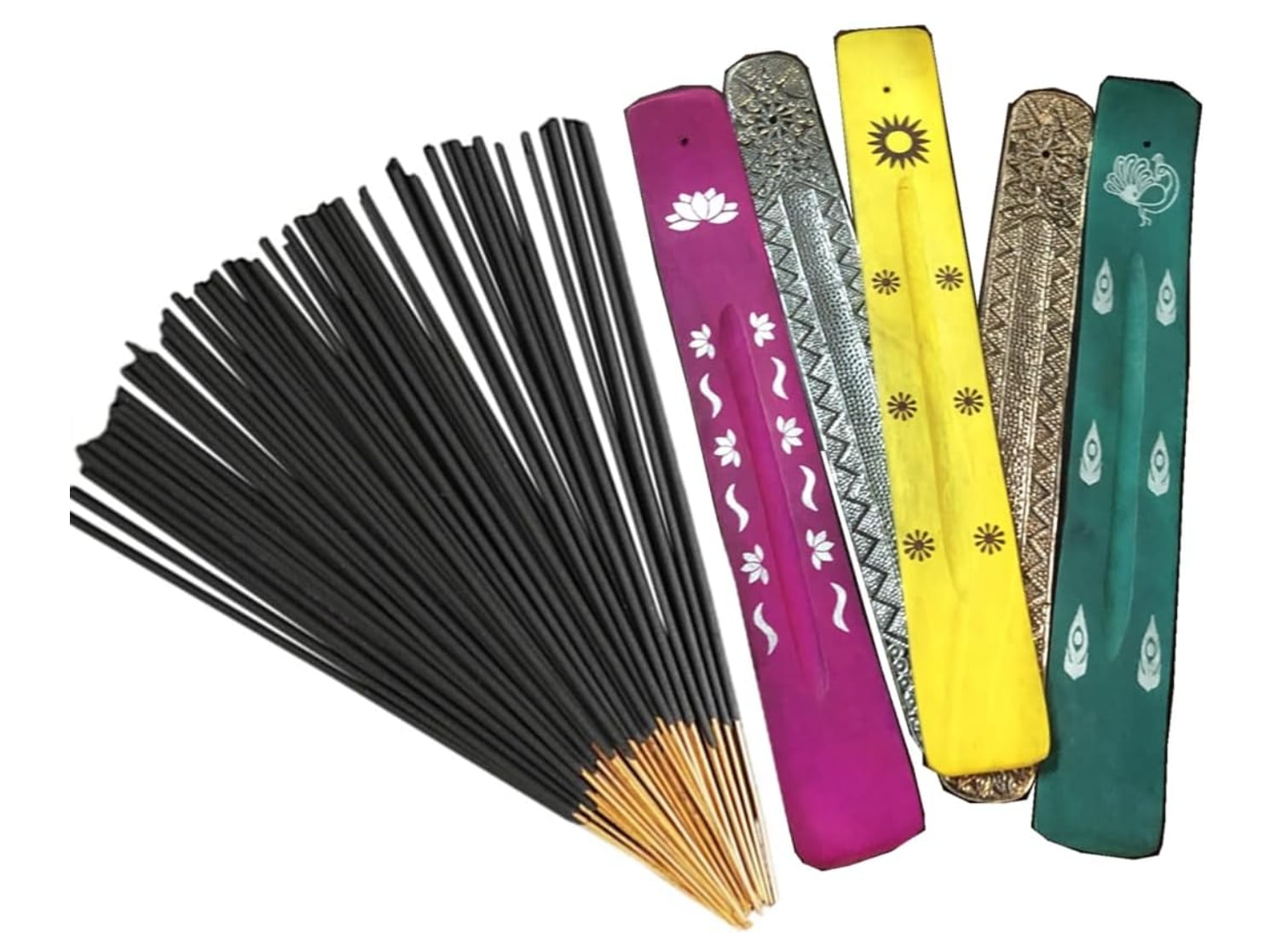 Hosley 5 Assorted Incense Stick Holders with 2 Random Grab Bag ...