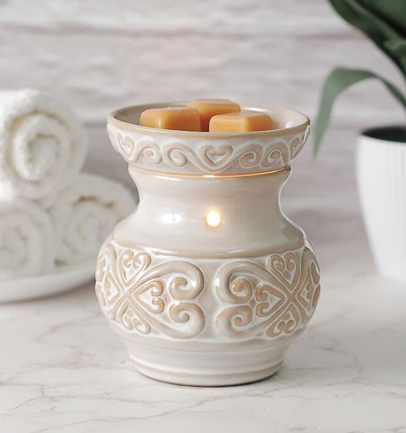 Hosley 5 High Cream Ceramic Electric Warmer. Ideal Gift for Wedding Spa ...