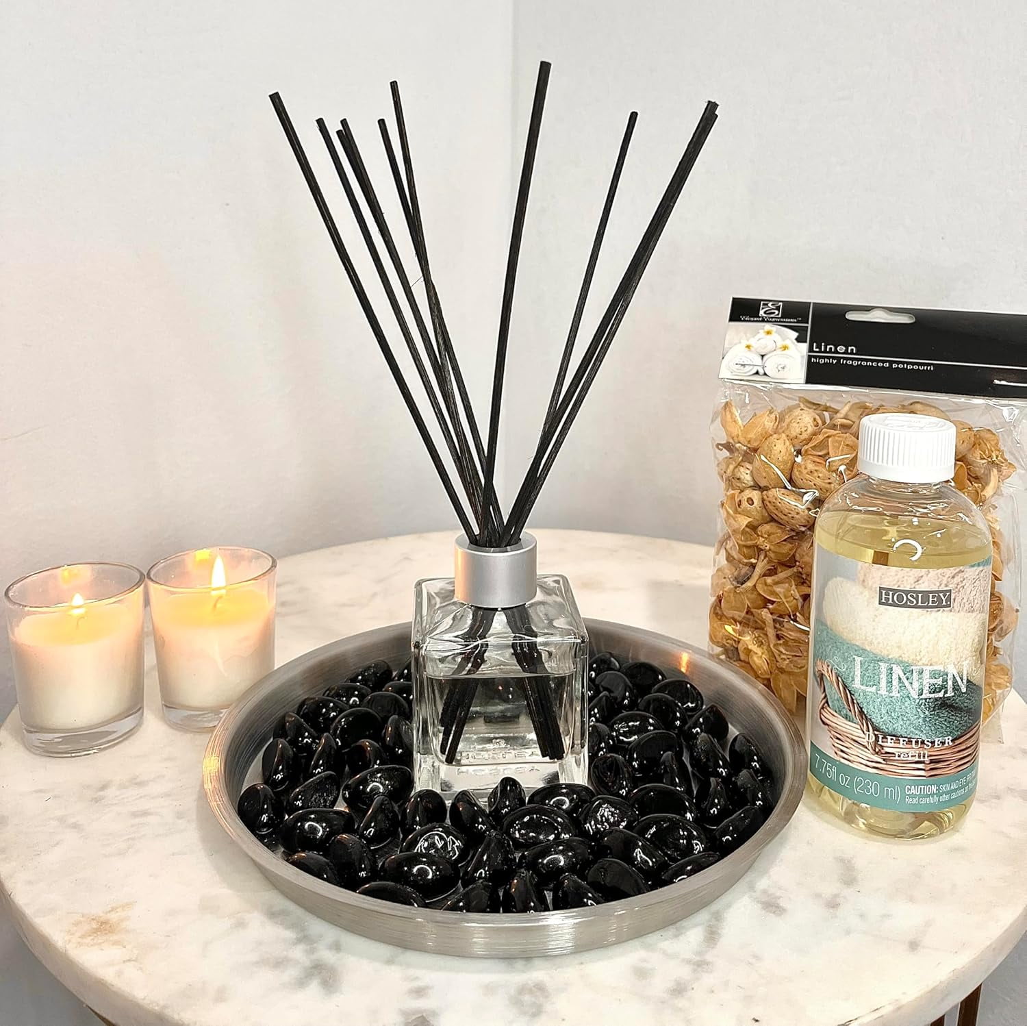 Hosley Aromatherapy Linen Diffuser & Potpourri Gift Set All in One, Ideal Gift for Wedding Spa ...