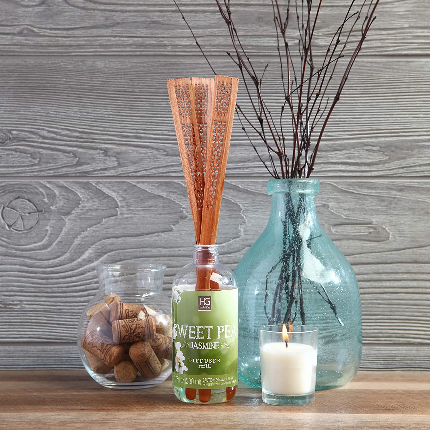 Hosley Bamboo Reed Diffuser Sticks Set with Reed Sticks, 12.50", 4 ...