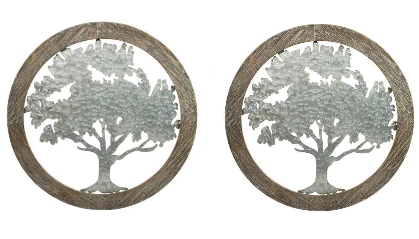 Hosley ® Farmhouse Wall Decor Tree of Life 20’’ Diameter Pack of 2 for ...