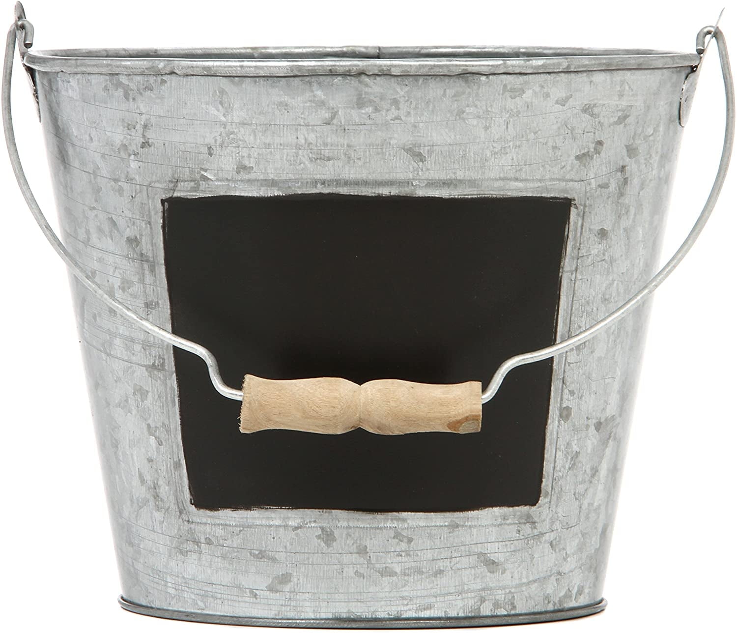 Hosley Set of 6 Metal Pail with Chalkboard 7" Dia x 6" H. Ideal Gift ...