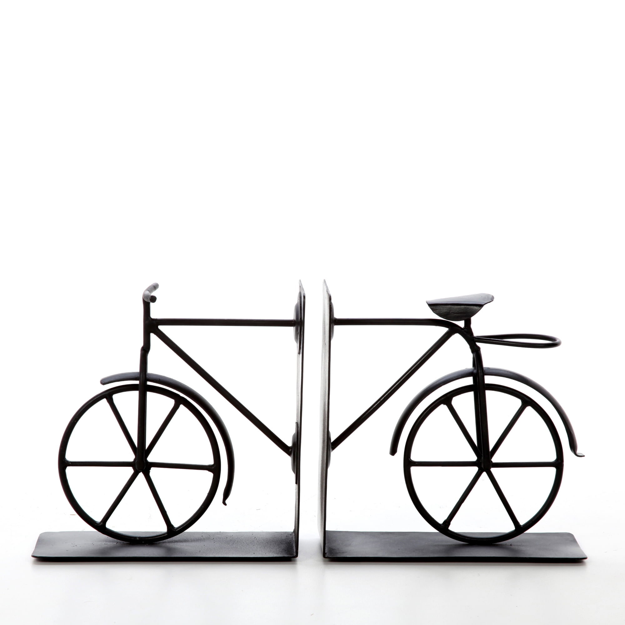 Hosley Set of 2, Black Decorative Tabletop Bicycle Bookends, Perfect ...