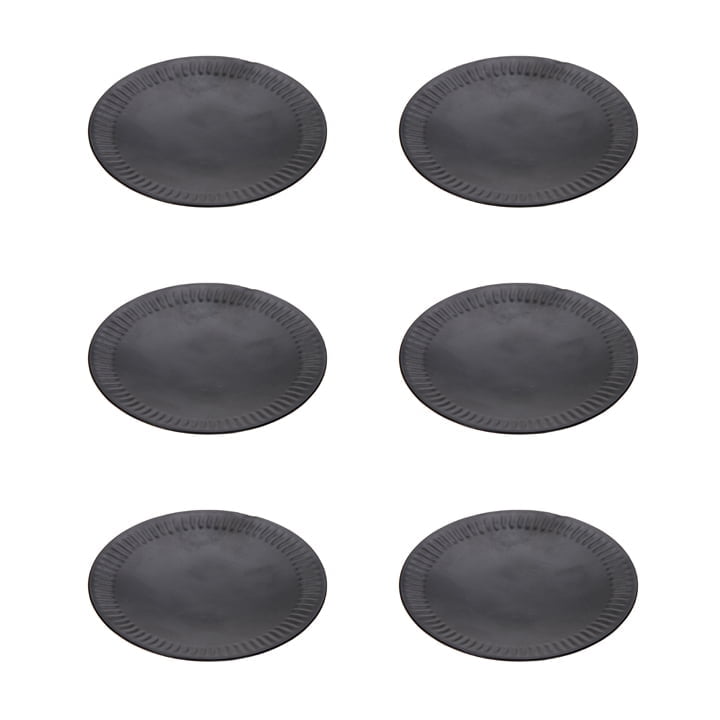 Hosley Set of 6 Black Iron Pillar Candle Holder Plates – 4-Inch ...