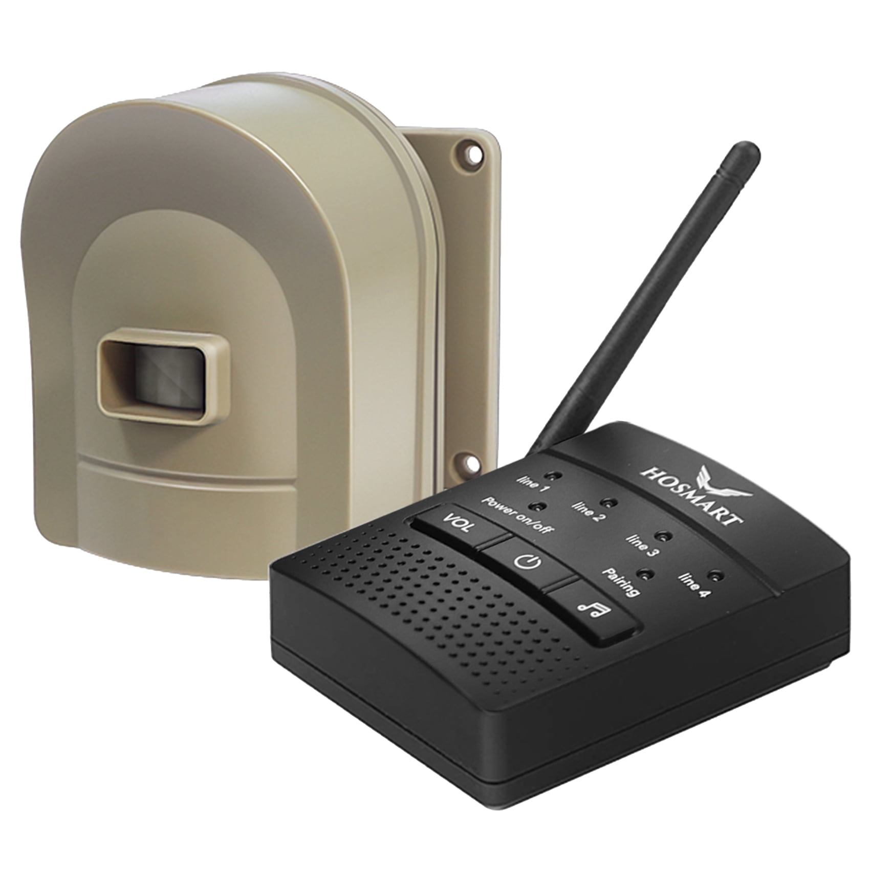 Hosmart Outdoor Long-Range Motion Detector, Battery Operated ...