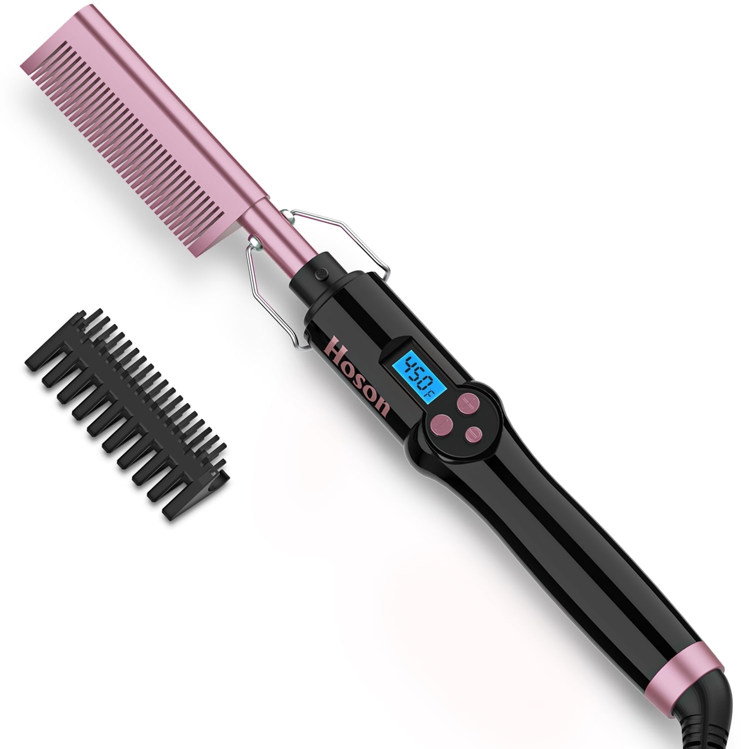 Hoson Electric Hot Comb, 450Â°F Hair Straightener for Black Hair and ...