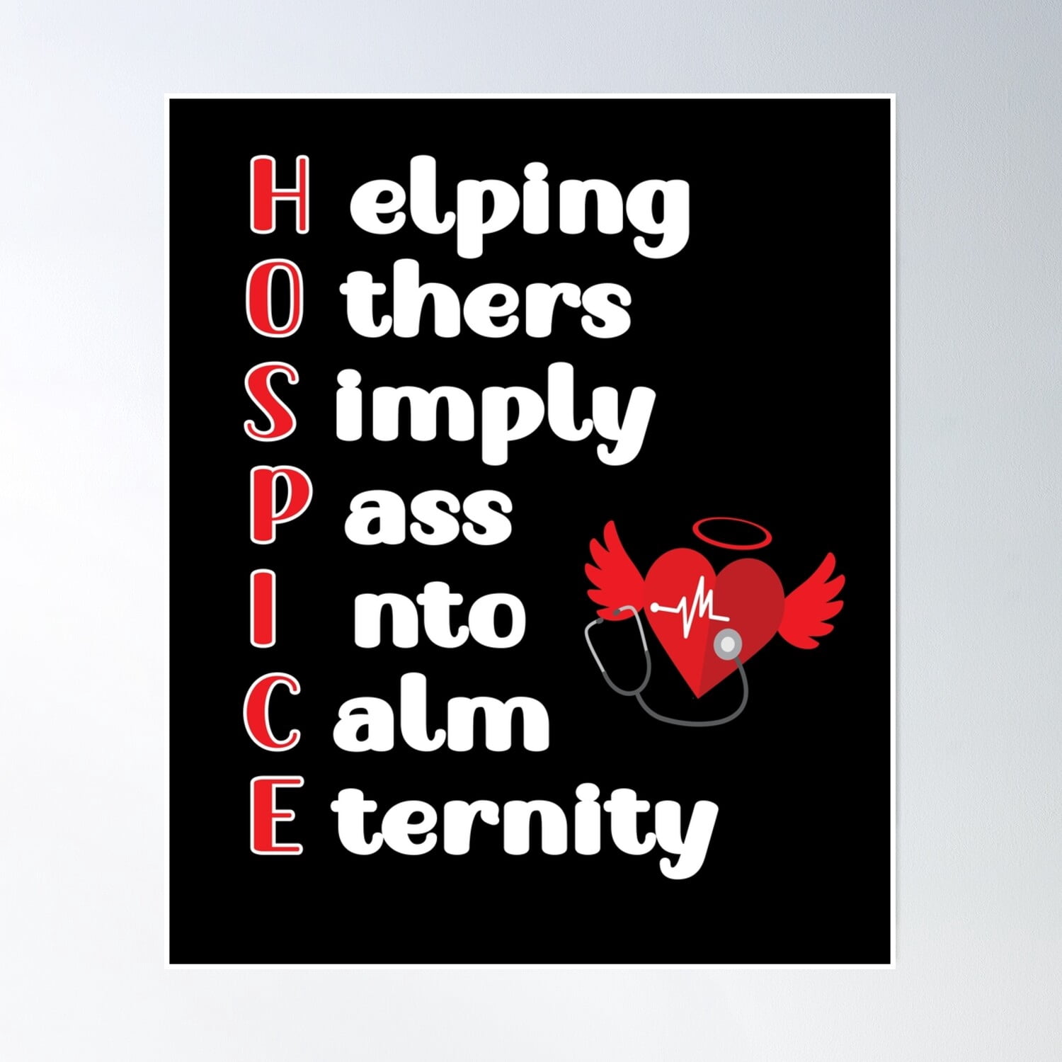 Hospice Nurse Appreciation Hospice Nursing Student Poster Wall Art ...