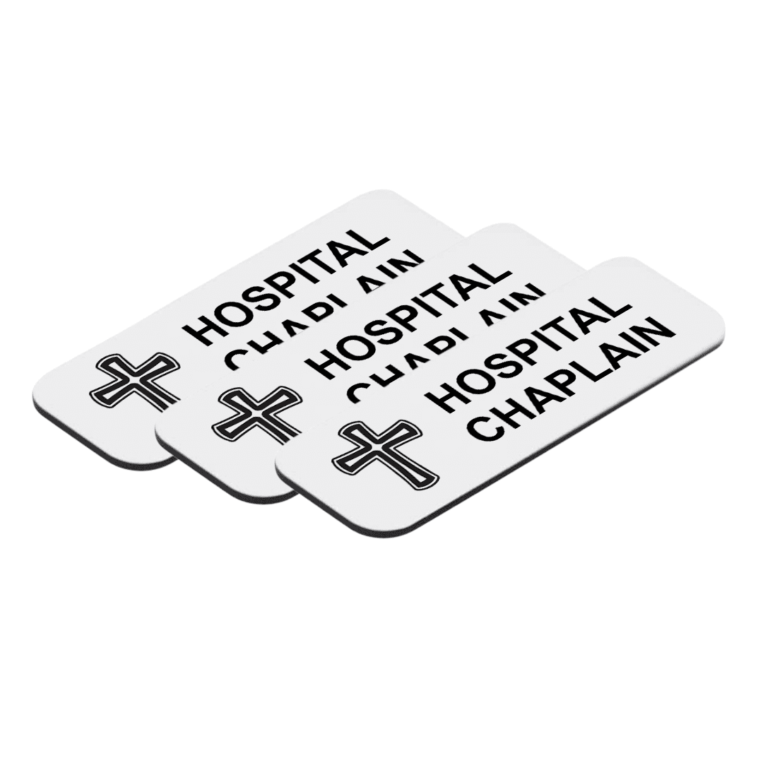 Hospital Chaplain 1 x 3" Name Tag/Badge, White, (3 Pack) - Walmart.com