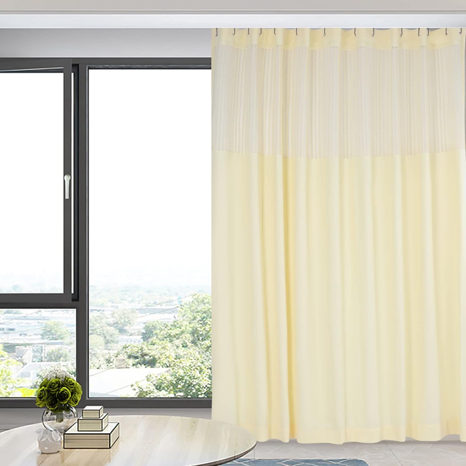 Hospital Curtain with Flat Hooks Room Divider Curtain for Hospital ...