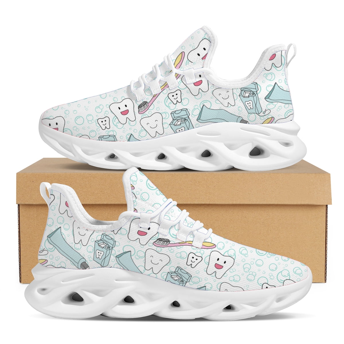 Hospital Doctor Print Vulcanized Shoes Fashion Sketch Bear Pattern ...