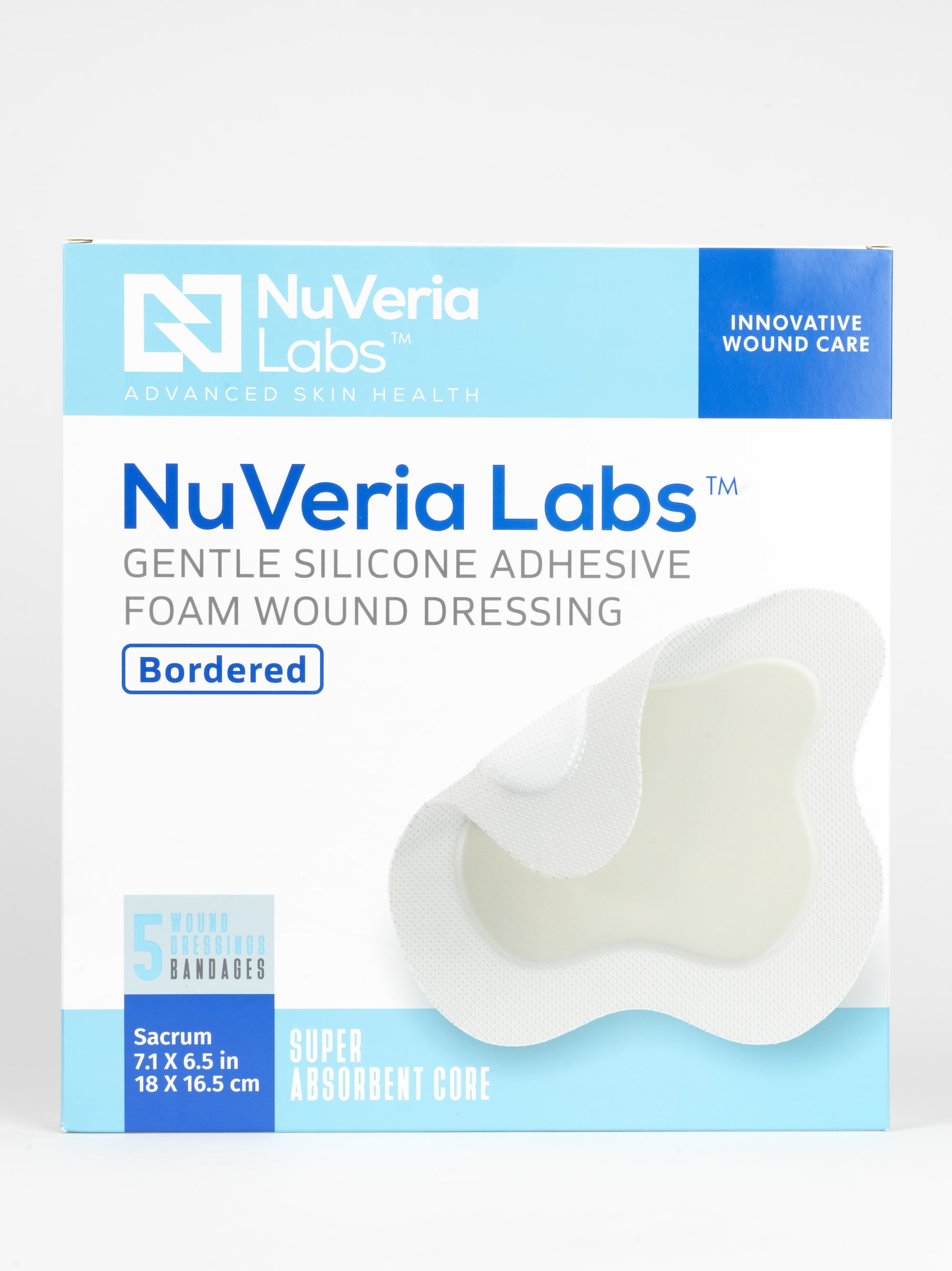 Hospital Grade Sacral Bordered Silicone Foam Wound Dressing - Gentle ...