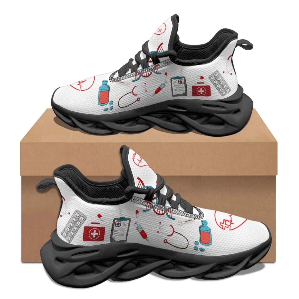 Hospital Nurse Medical Equipment Pattern Woman Men Autumn Winter ...
