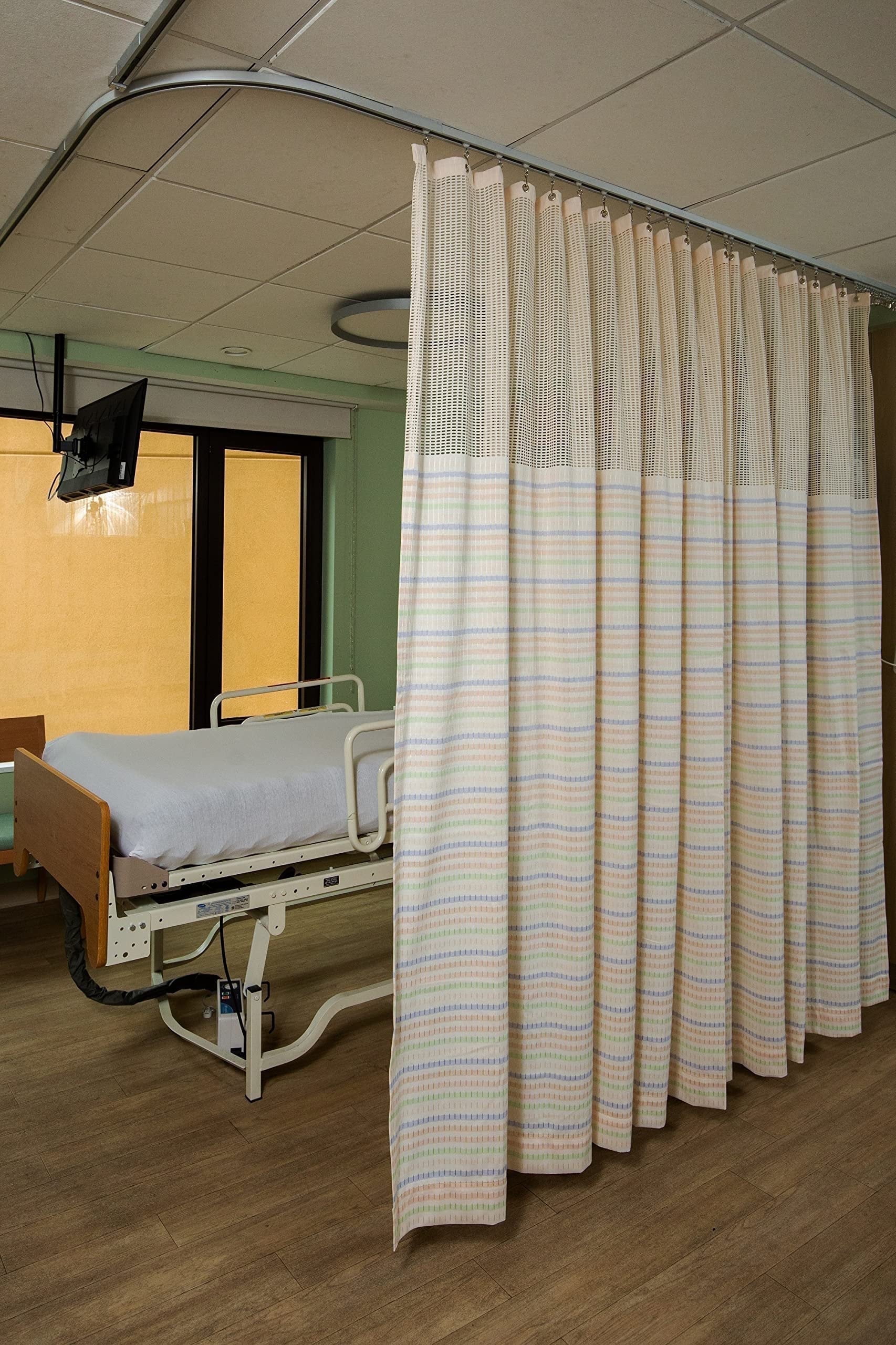 Hospital Privacy Curtain Bed Divider Cubicle Curtain Flame Resistance ...