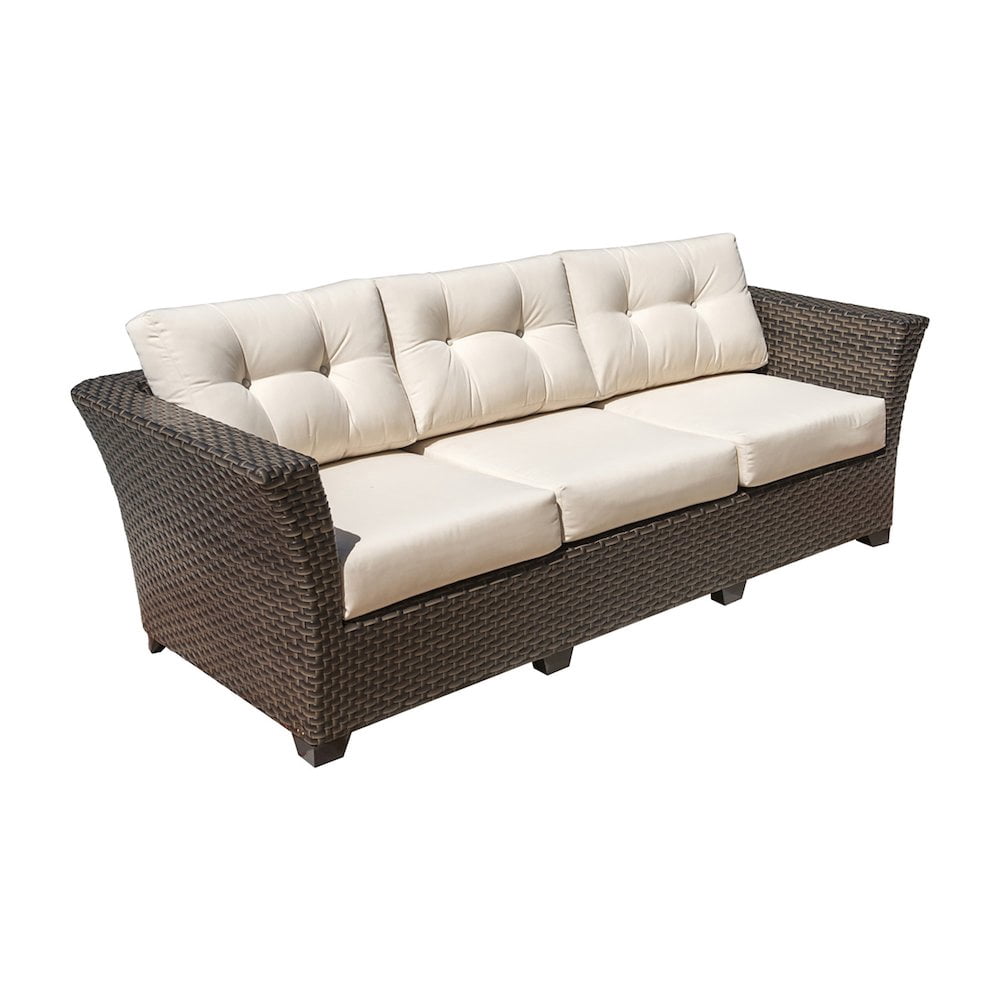 Hospitality Rattan Patio Fiji Sofa with Cushions - Walmart.com