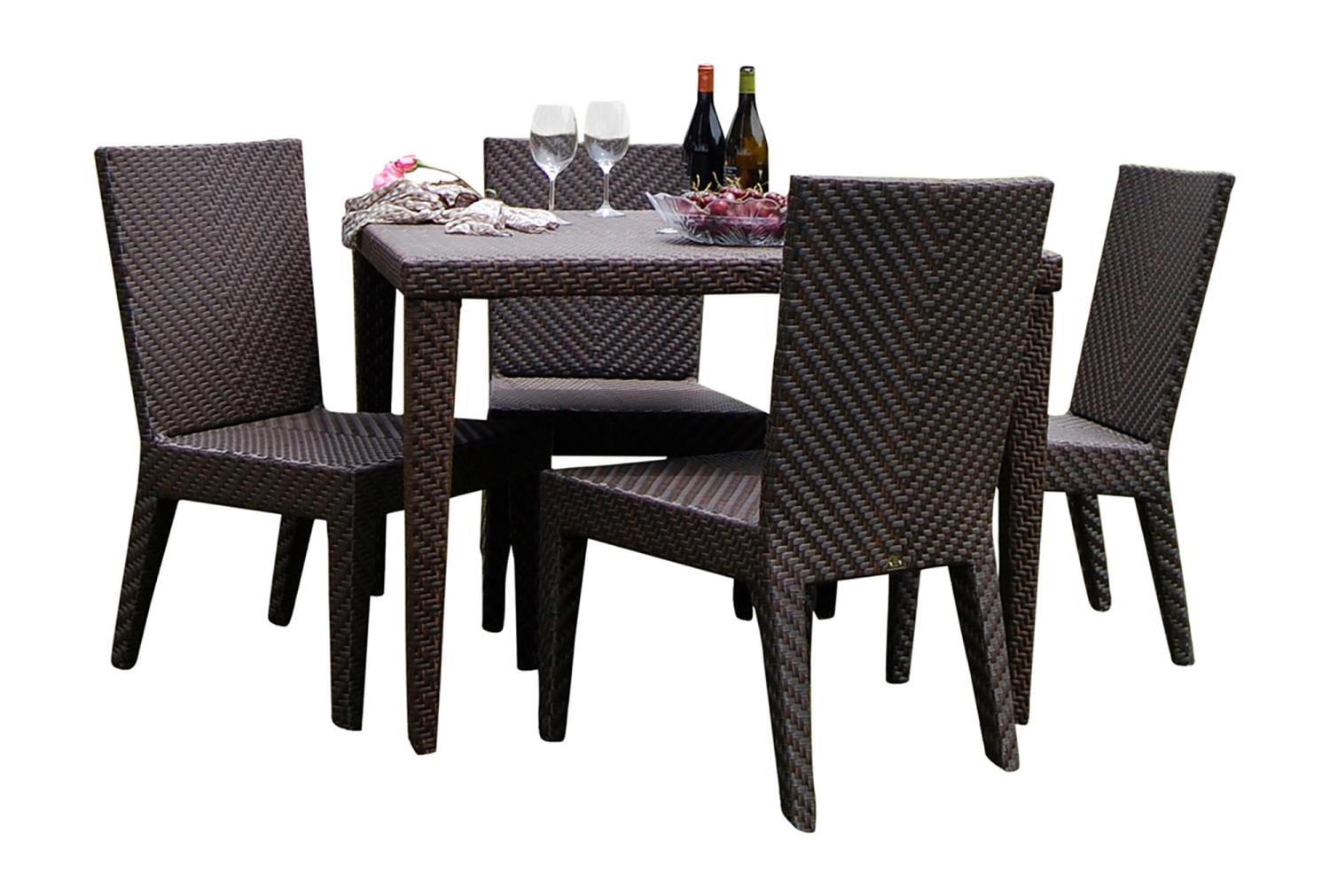 Hospitality Rattan Soho 5-PC Dining Side Chair Set 903-3309-JBP-5DS-CUSH/SU-735 - Walmart.com