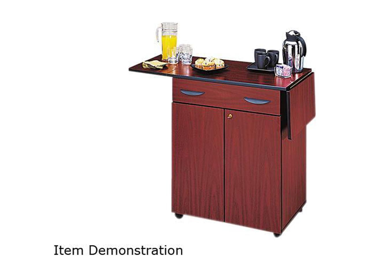 Safco Hospitality Service Cart in Mahogany - Walmart.com