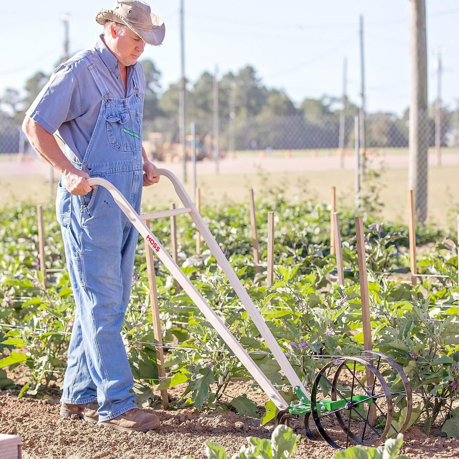 Hoss 15 inches Double Wheel Hoe with Hardwood Handle - Walmart.com