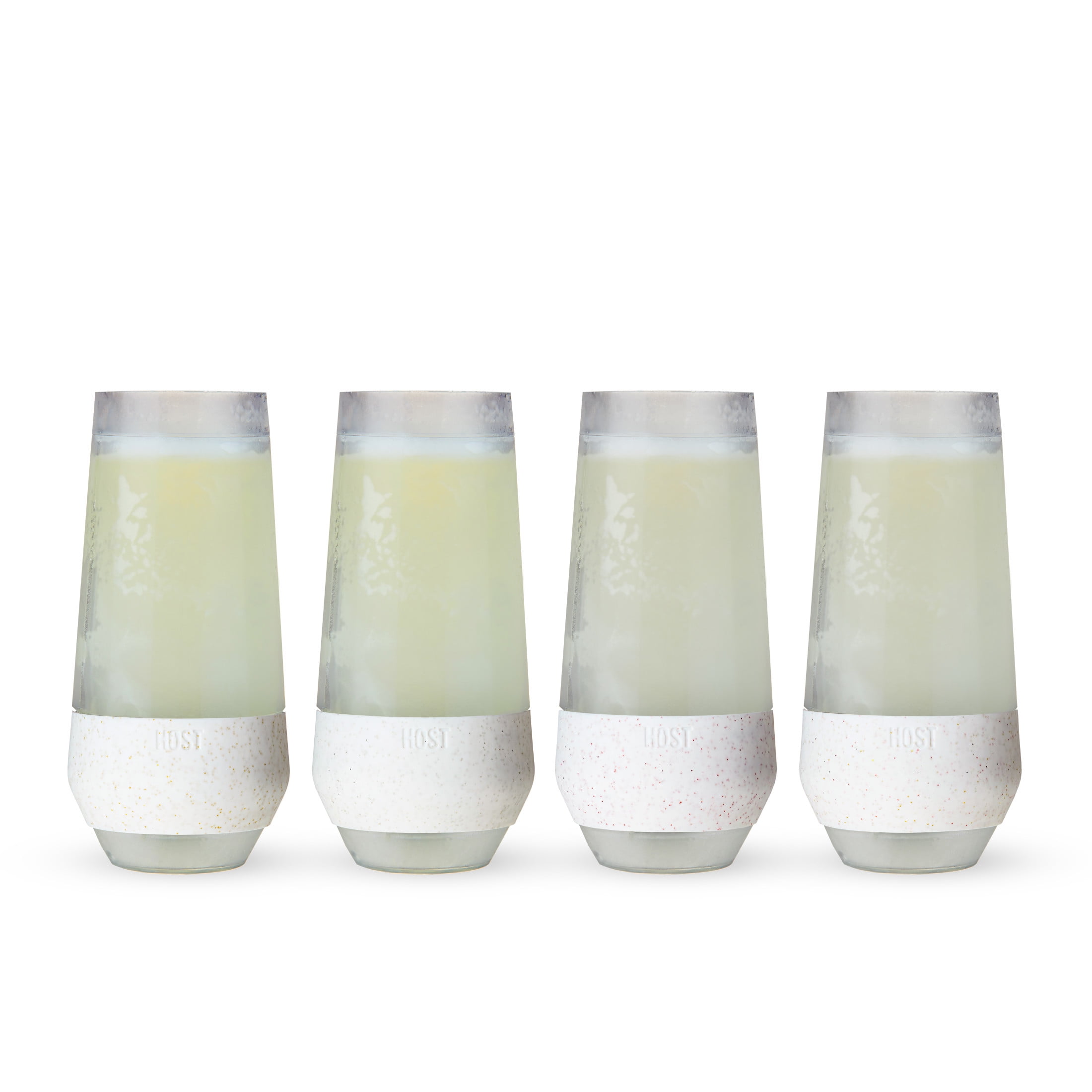 HOST Champagne Freeze Cooling Cups, 9oz Glitter Set, Insulated with Gel ...