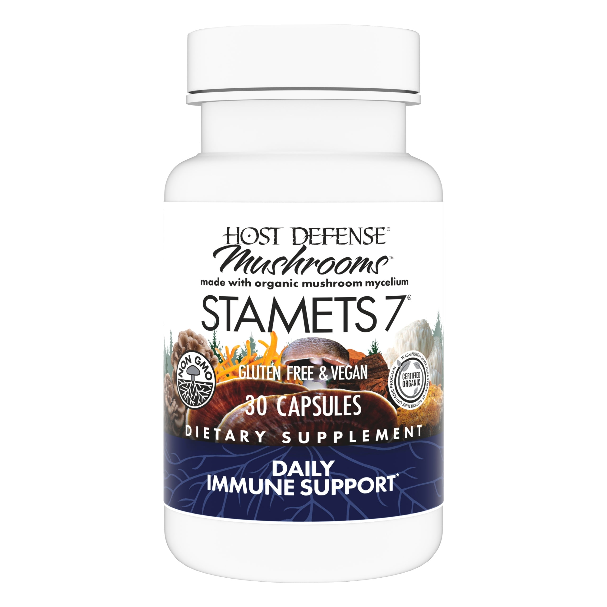 Host Defense - Stamets 7 Mushroom Blend, Immunity Support with Lion's ...