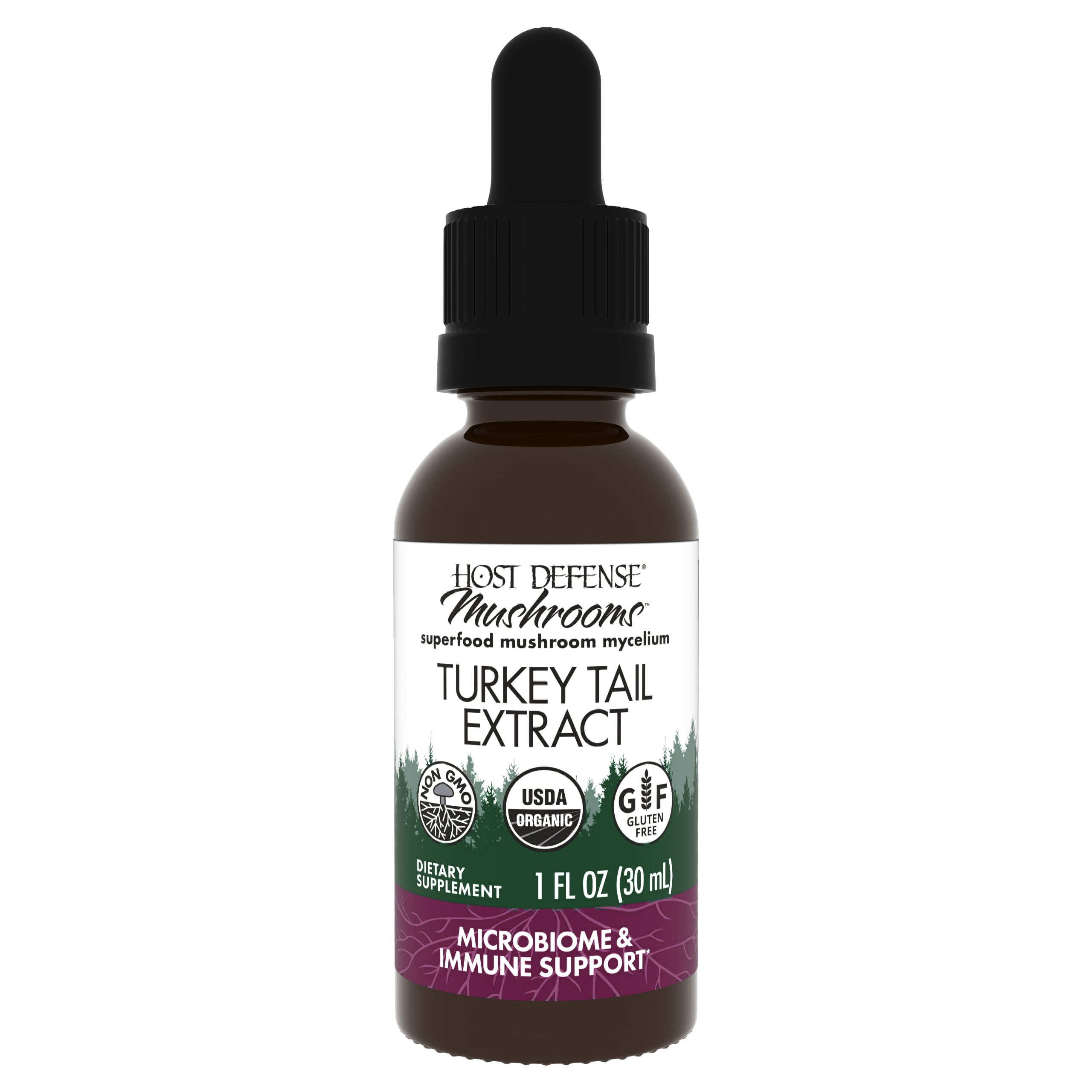 Host Defense, Organic Turkey Tail Extract, 1 fl oz - Natural Health ...