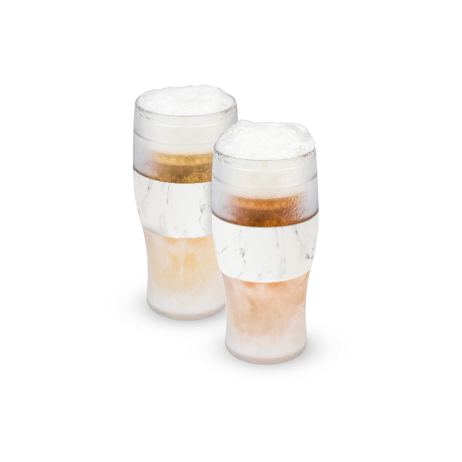 Host FREEZE Beer Glasses, Insulated Drinking Glasses, 16oz Set of 2 ...