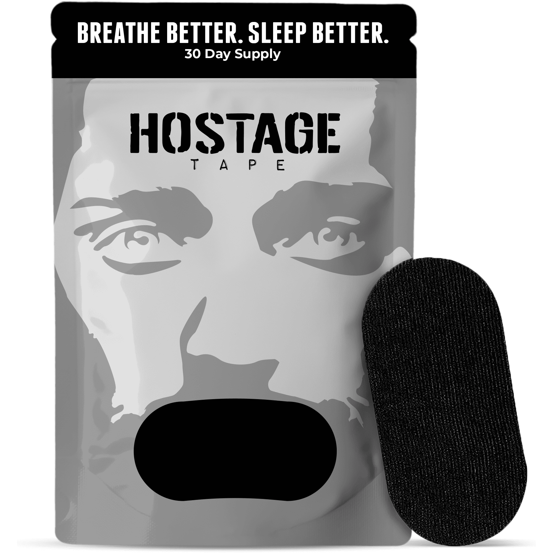 Hostage Mouth Tape for Nasal Apnea & Better Sleep - Stop Snoring, CPAP Friendly, 30 Count ...