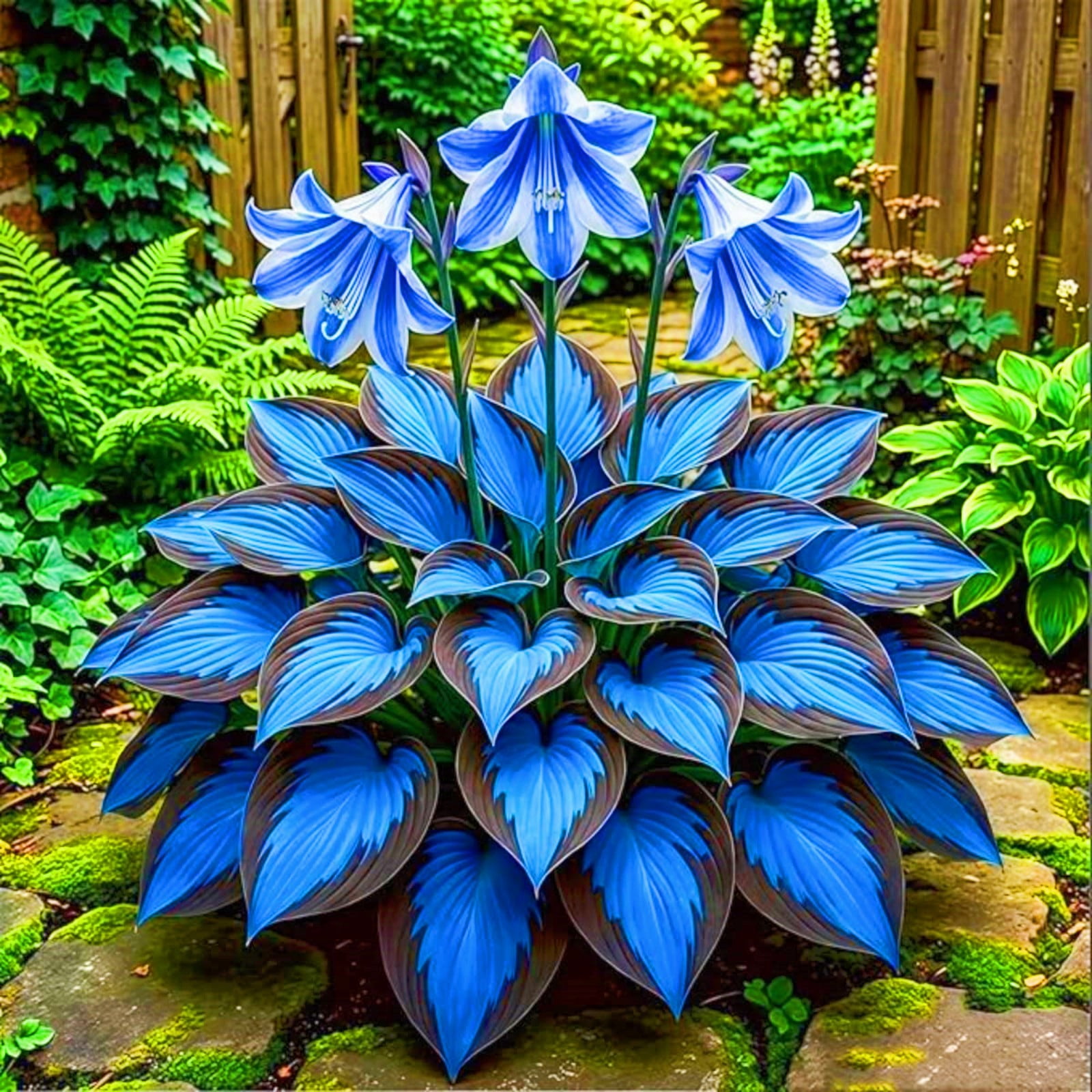 Hostas-Midnight Blue Hostas-Beautiful Holiday Decoration-(Non ...