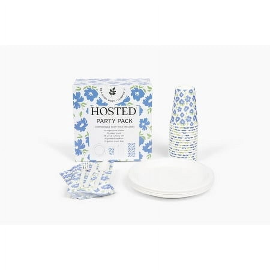 Hosted Party Pack Dinnerware Set - 97ct. Plates, Cups, Forks, Spoons ...