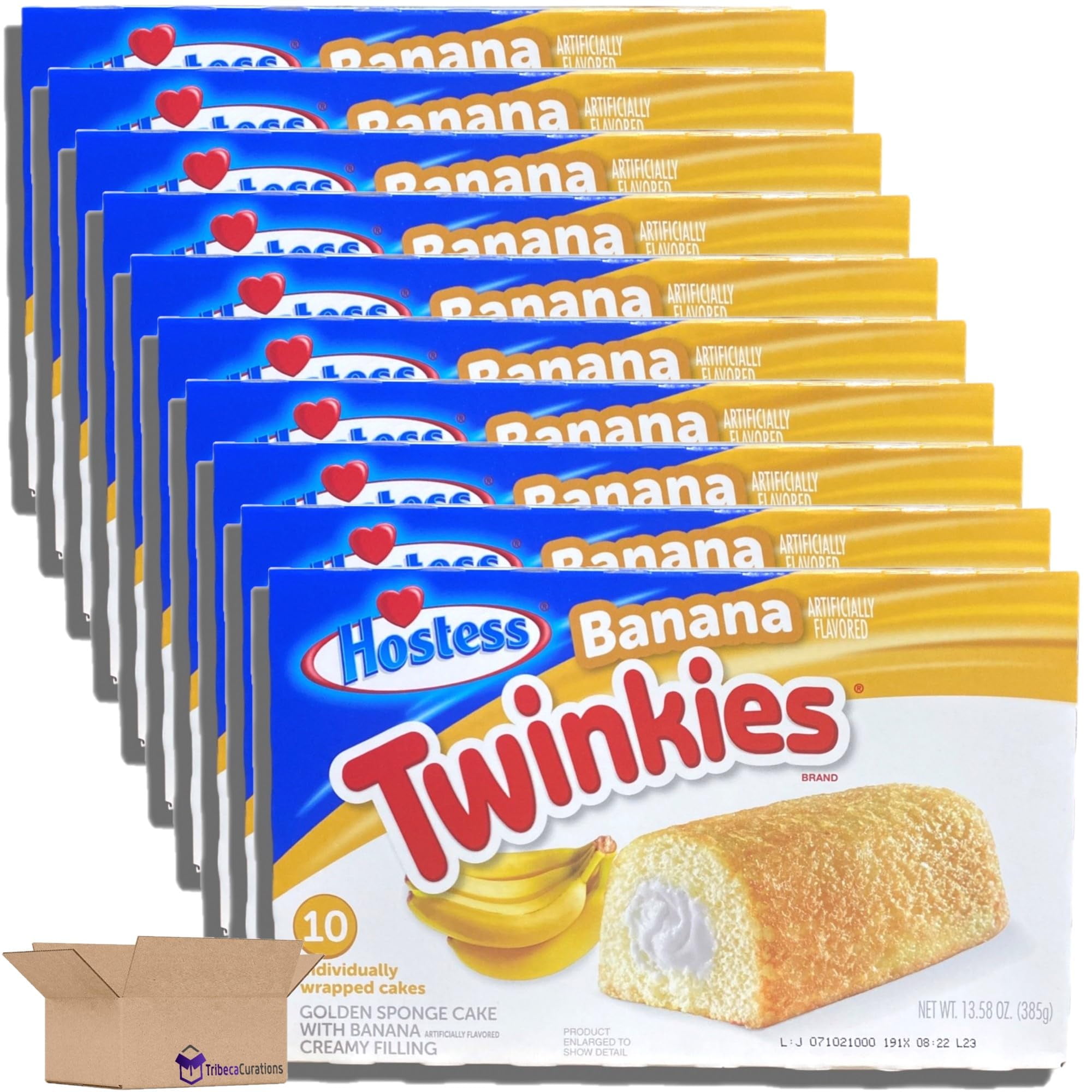 Hostess Banana Twinkies Bulk Value Pack | 10 Count Box | Pack of 10 ...